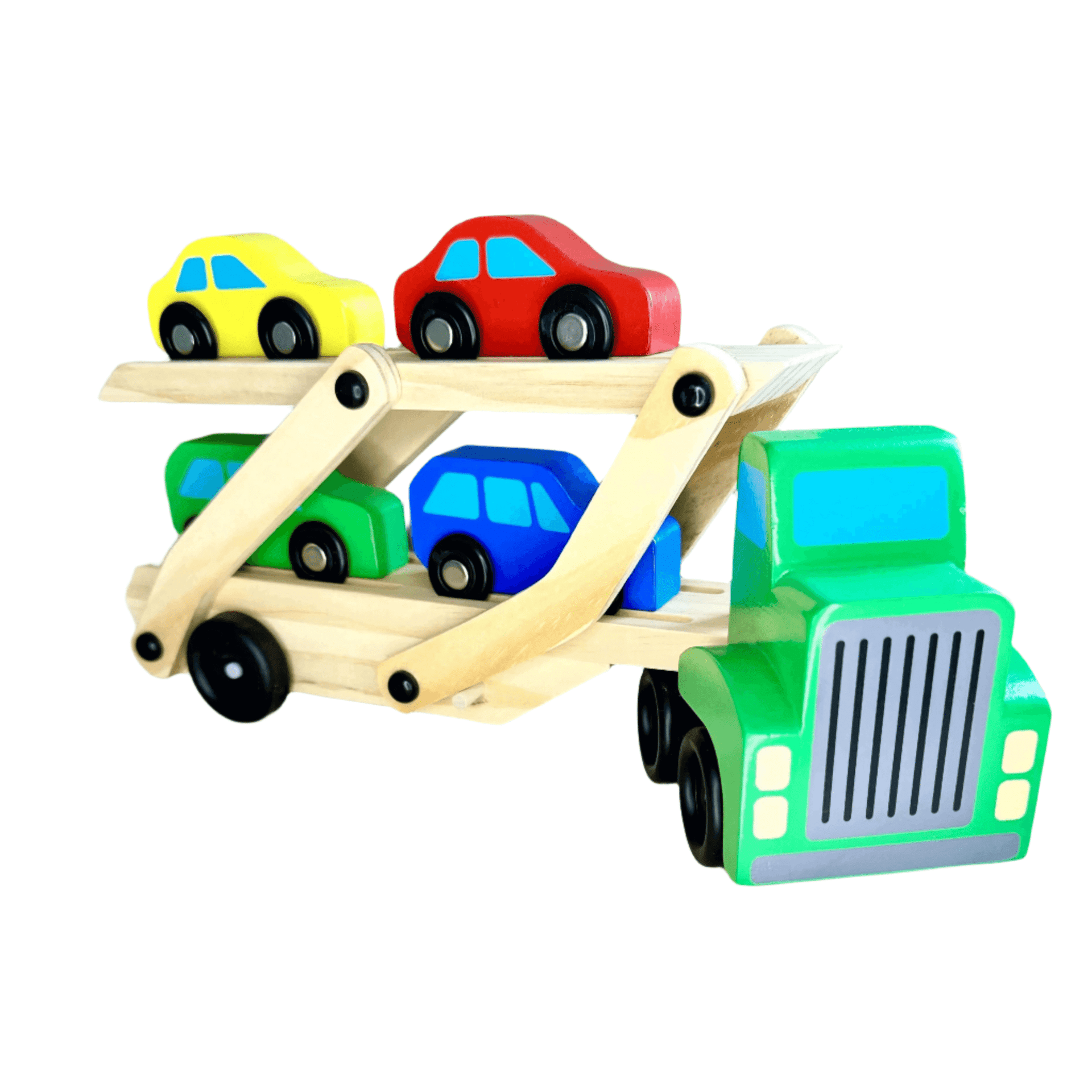 Wooden Car Carrier and Cars Toy for Toddlers | Tor's Story